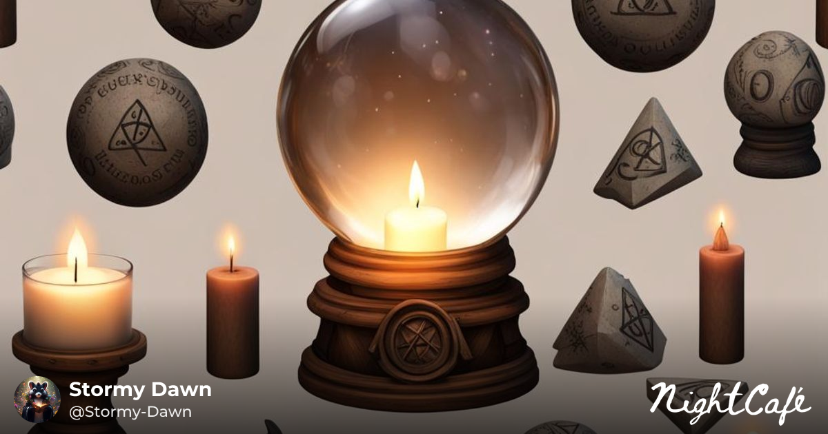 Occult Devices - 3D Render of an Occult Crystal Ball Scene