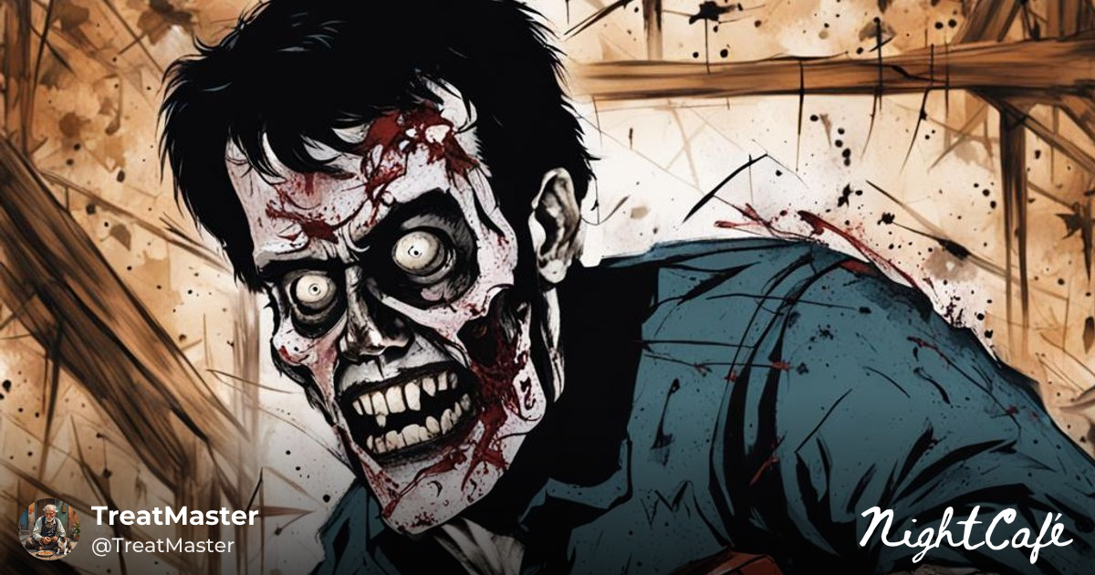 The Evil Dead, man with chainsaw - Evil Dead: Man with Chain...