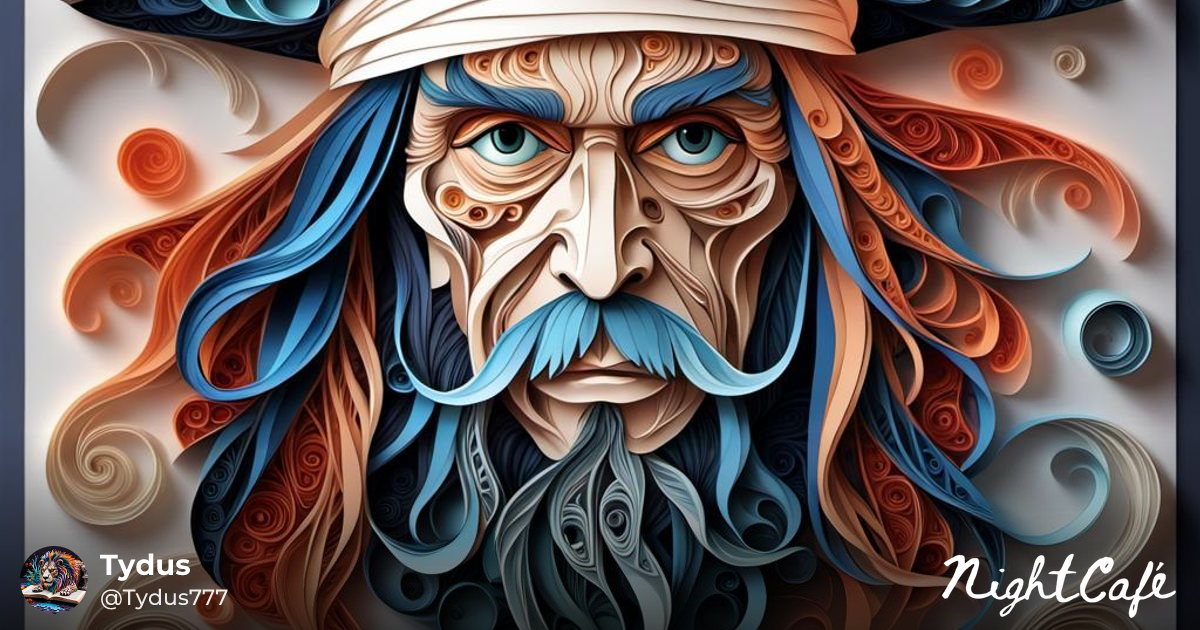 Paper portrait of Davy Jones v2 - Paper portrait of Davy Jon...