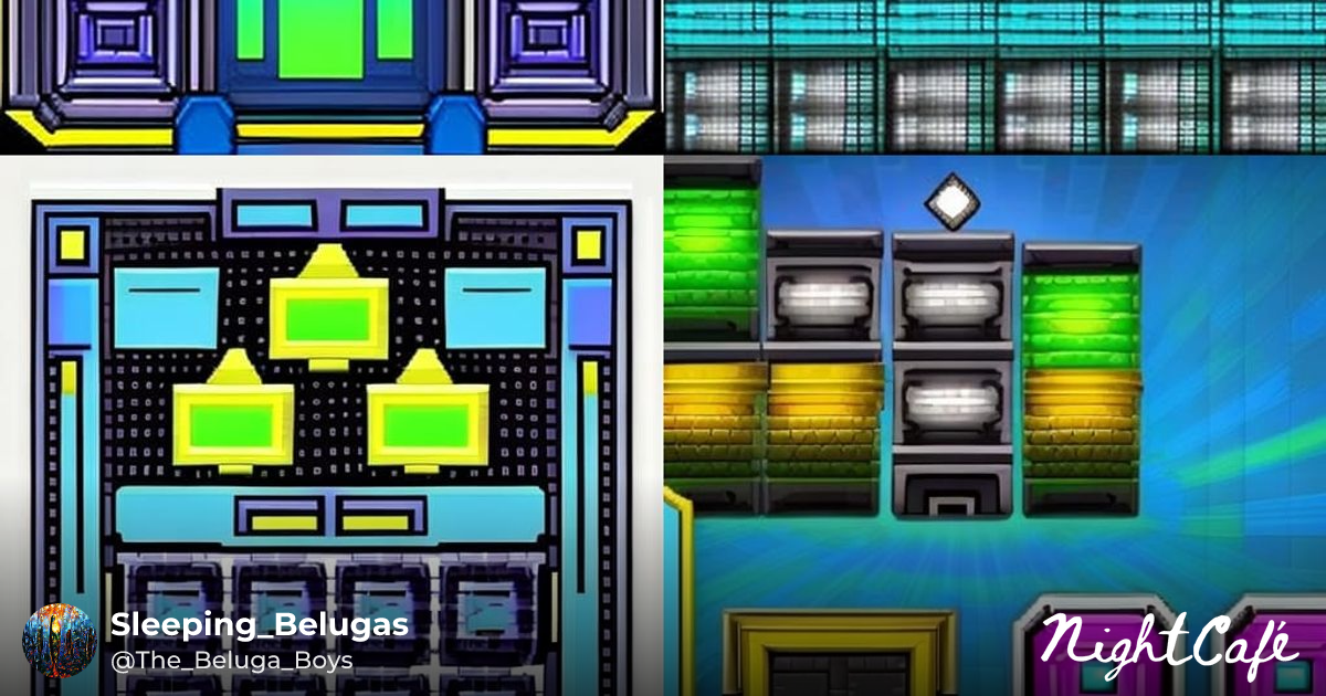 geometry dash - Geometry Dash Inspired Abstract Landscape