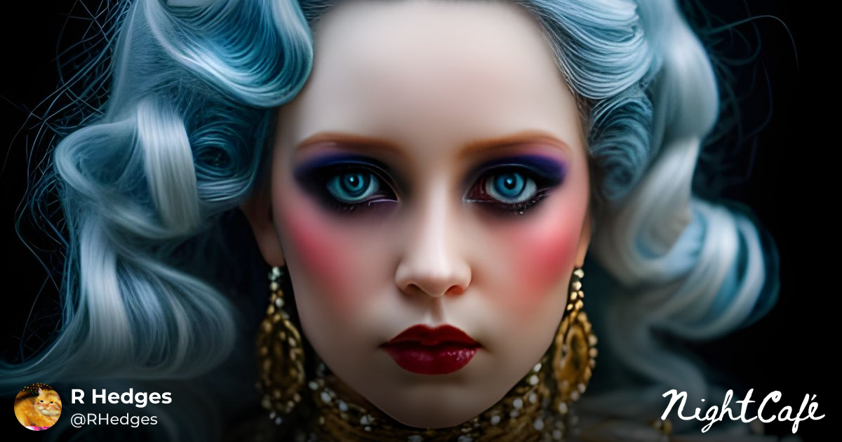 Luxe - Melting Porcelain Doll: Surreal Macro Bismuth Art