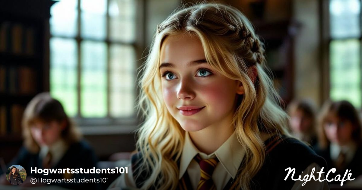 Hufflepuff Student Gazing into Crystal Ball, Cinem... - AI Art