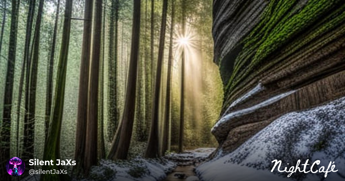 Hemlock Cliffs, Hoosier National Park Scenic View - AI Art