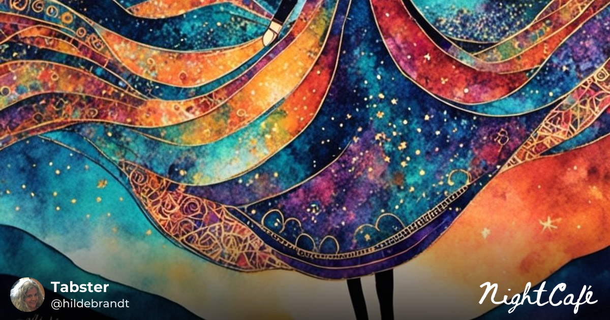 a female figure back lit by the curved horizon sunset and whose soul is ...