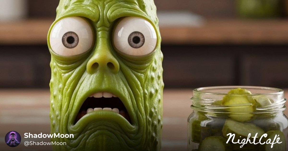 Pickle's Horror: A Photo-Realistic Kitchen Scene - AI Art