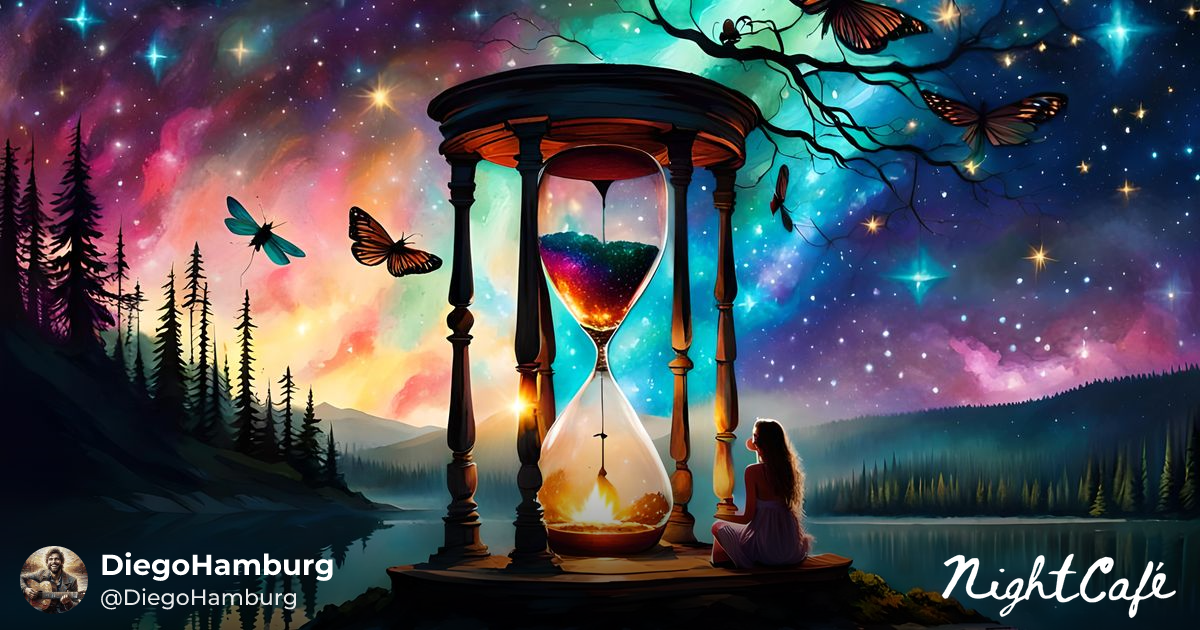 Magic hourglass on a lake - Fairy in Hourglass on Enchanted ...