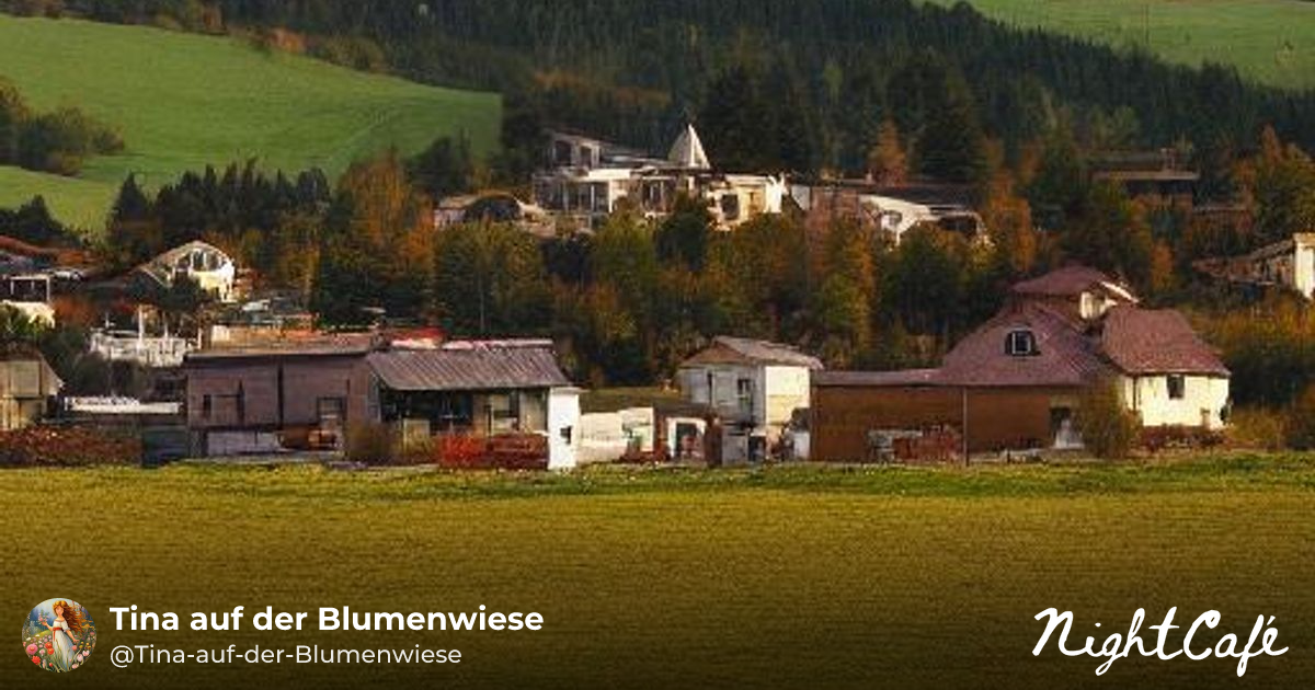 Journeyman Discovering Cozy Valley Town - AI Art