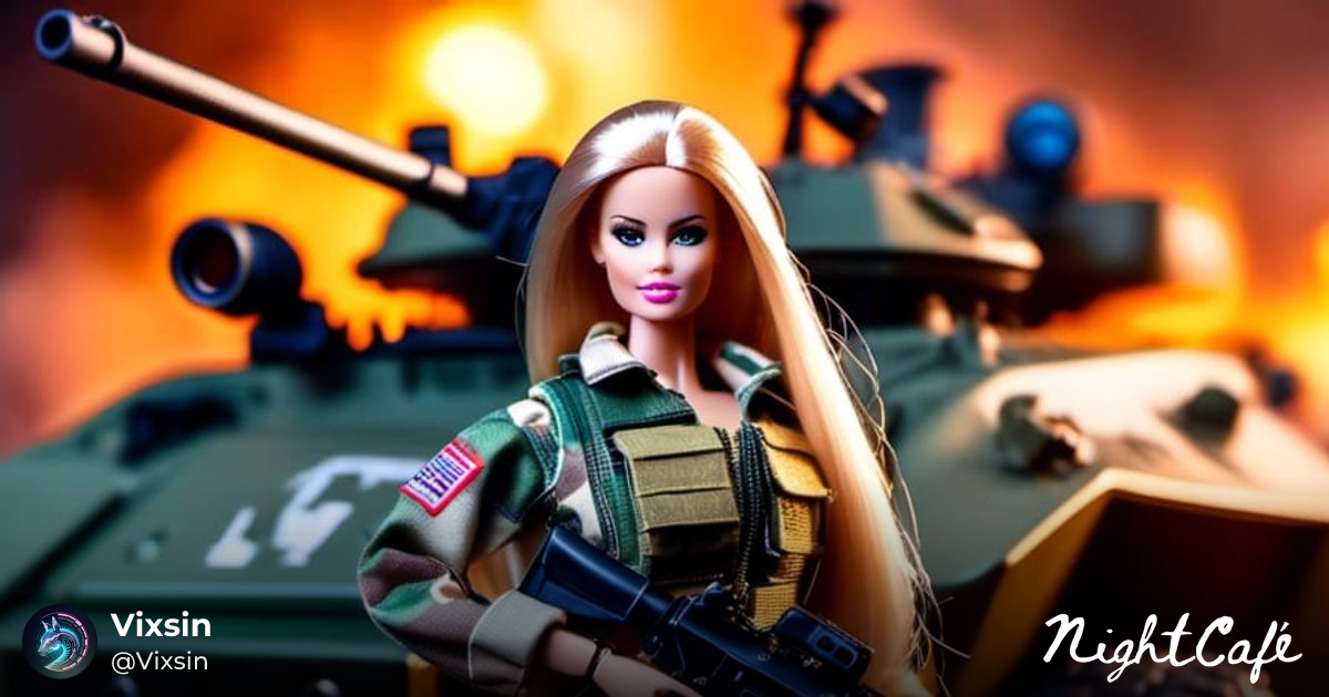 GI Barbie - Futuristic Combat Barbie in Armored War Car