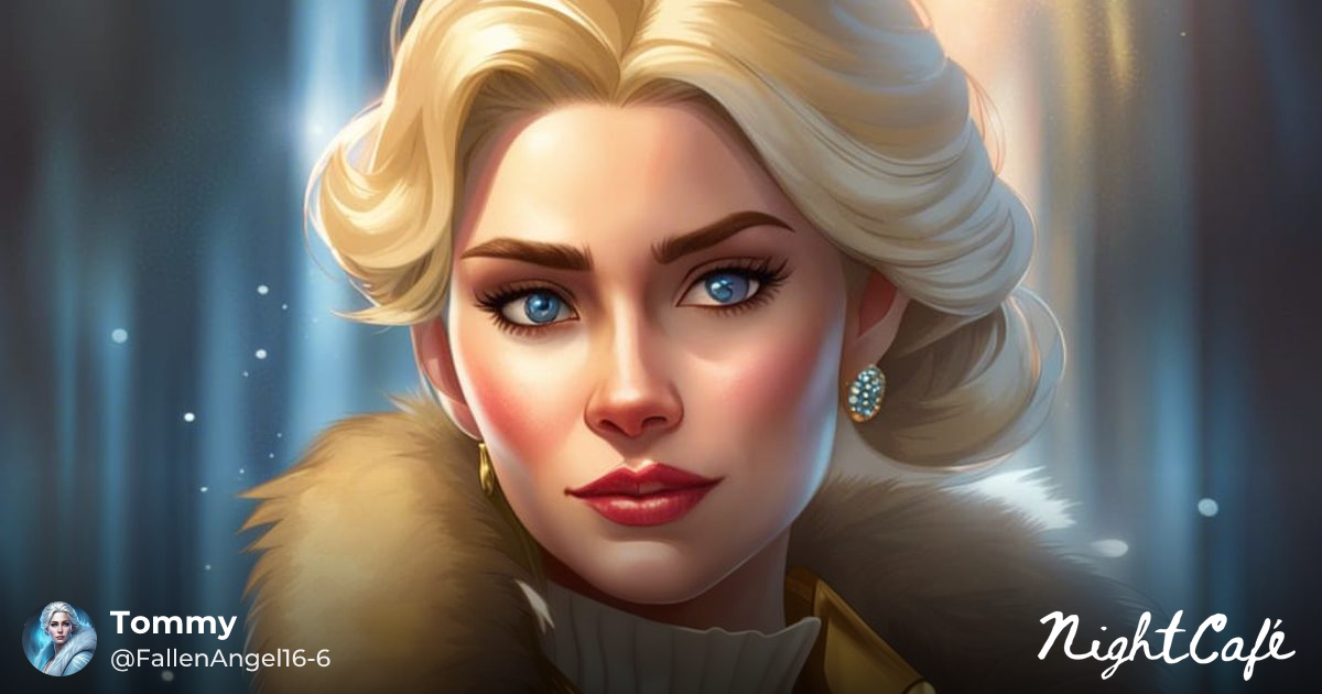 Elsa - Elsa in Golden Suit, Hyperdetailed Graffiti Art
