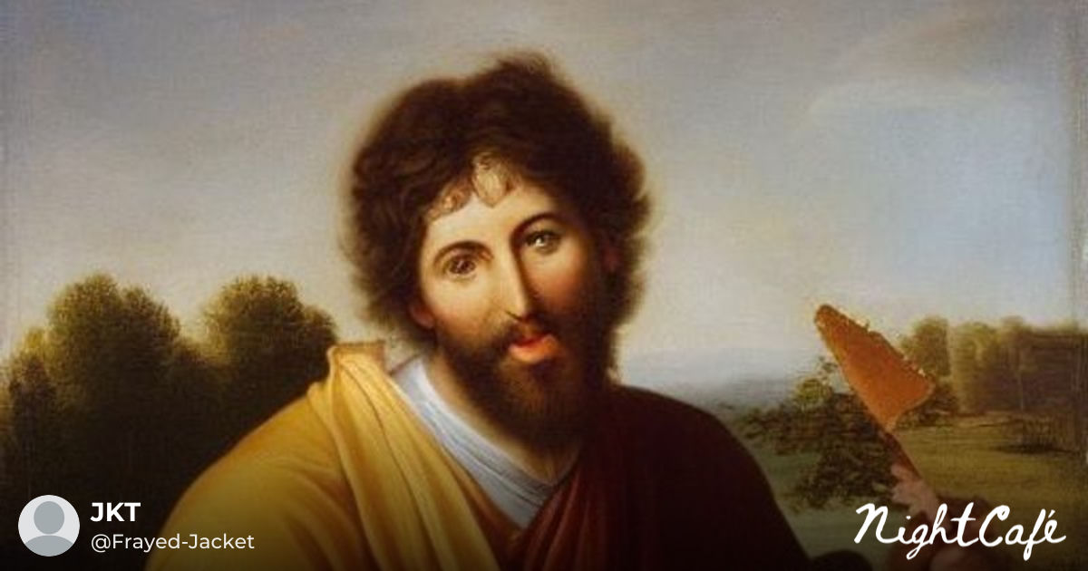 Pythagoras joyfully eating a pie - Pythagoras Joyfully Eatin...