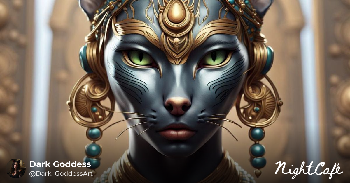 Bastet - Goddess Bastet: Cat-Human Hybrid in 8K Resolution