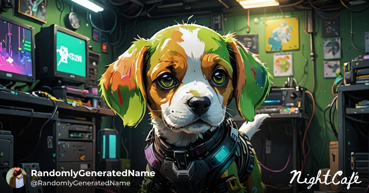 BGL - Cyberpunk Beagle Robot Dancing in Apartment