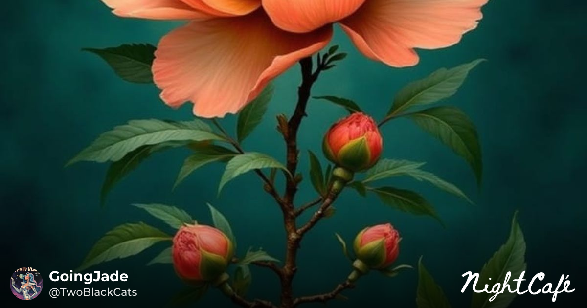 Ethereal Peony Bloom in Cyberpunk Style - AI Art