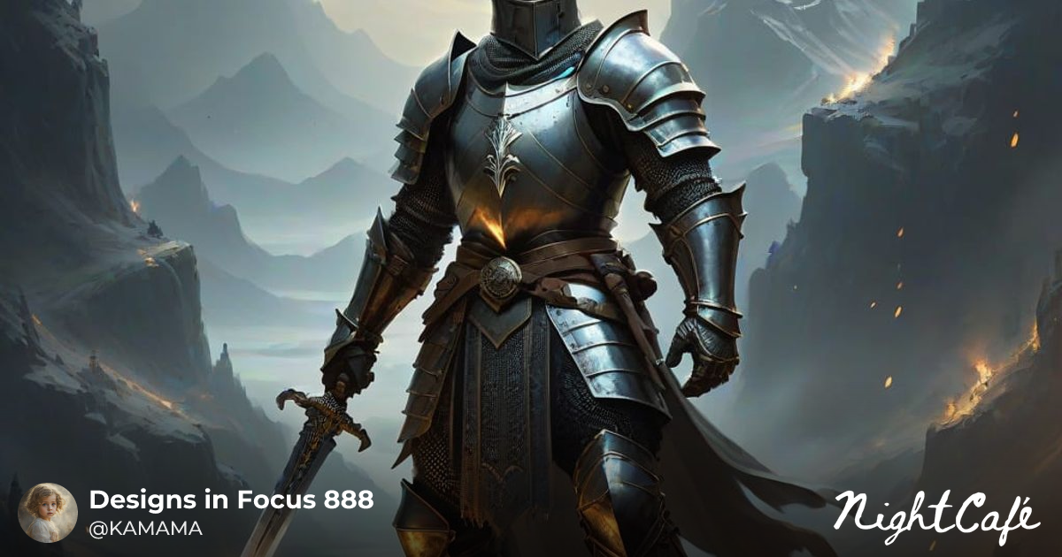 A Medieval Knight in full regalia. He holds a Magical Sword.