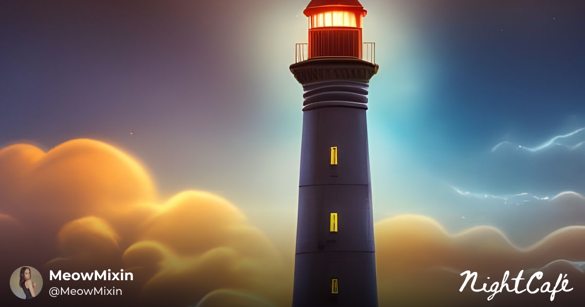 glowing bright lighthouse - Glowing Lighthouse at Night Unde...