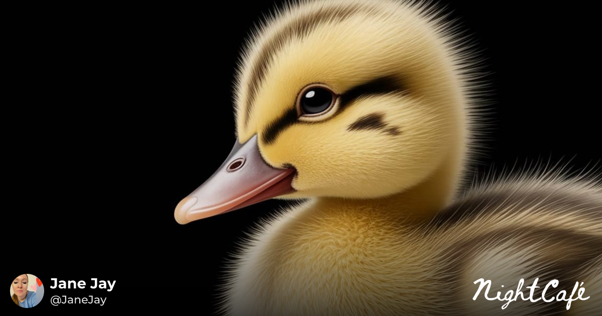future duck - Fluffy Yellow Duckling Portrait in Studio Ligh...