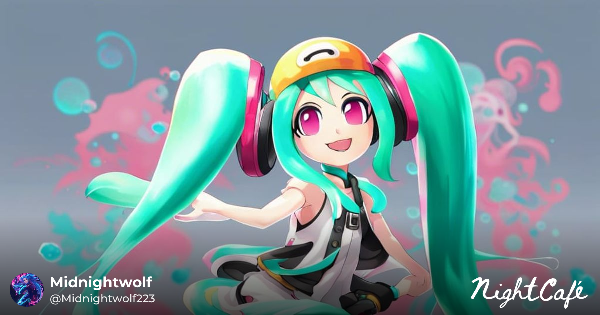 hatsune miku - Hatsune Miku as Splatoon Inkling Character