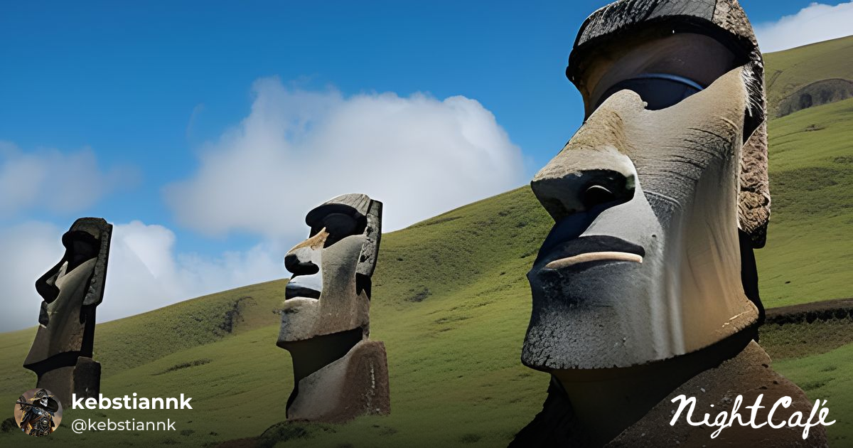 Moai Easter Island Statues Painting