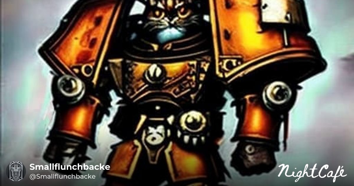 40K Cat 04 - Cat in Warhammer 40K Steampunk Armor