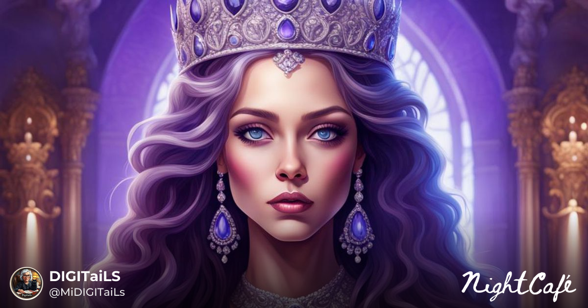 Amethyst Queen - Sapphire-Eyed Amethyst Queen on Crystal Thr...