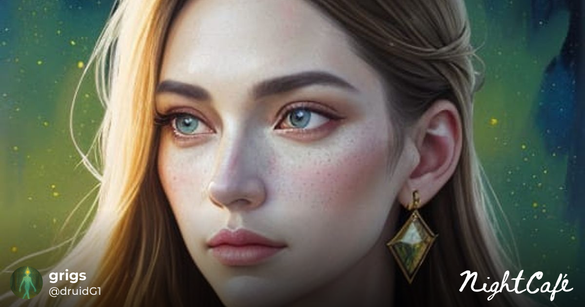 Starlight Gouache Portrait in Impressionist Style - AI Art