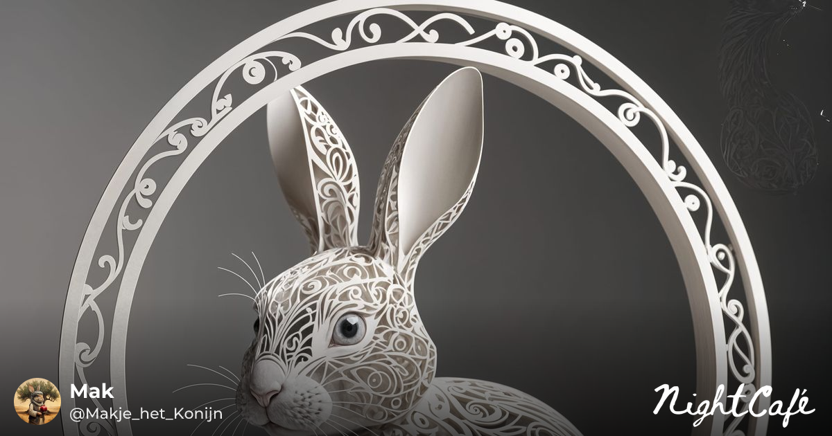 Kirigami Rabbit (Stable Core - Clarity Upscale 50%)