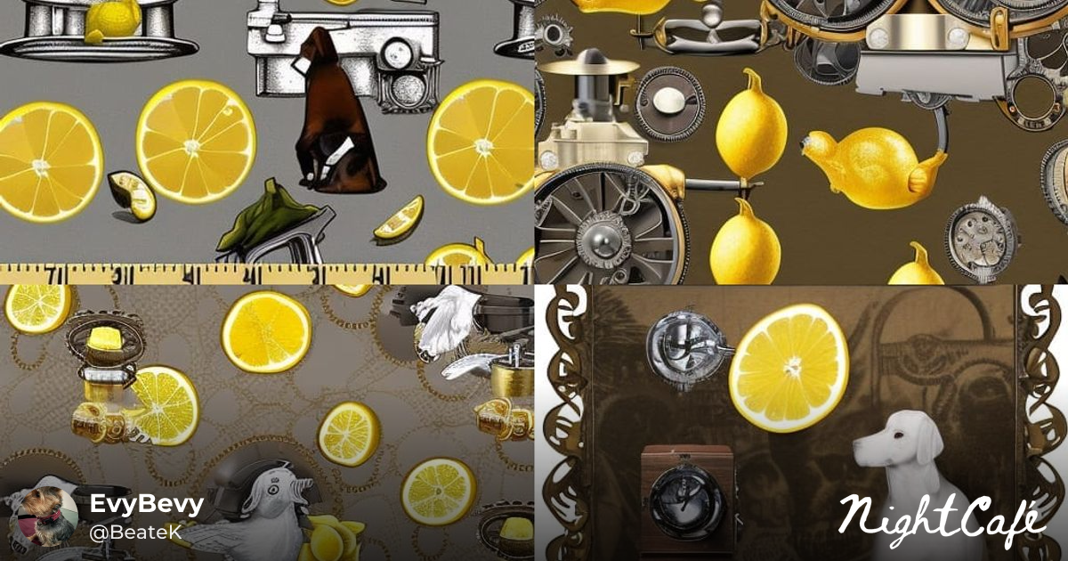 Steampunk Luxury: Diamonds, Doves, and Lemon Trees - AI Art