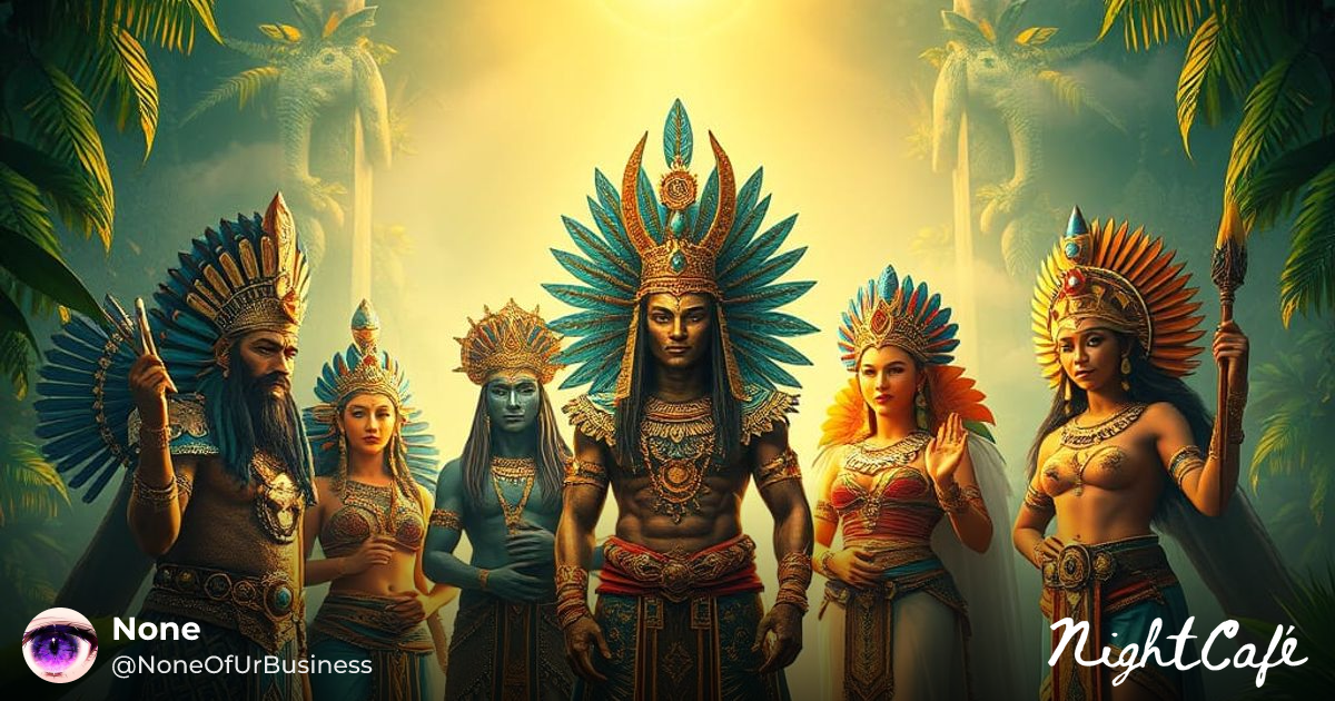 Ancient Gods Unite in Amazonian Harmony - AI Art
