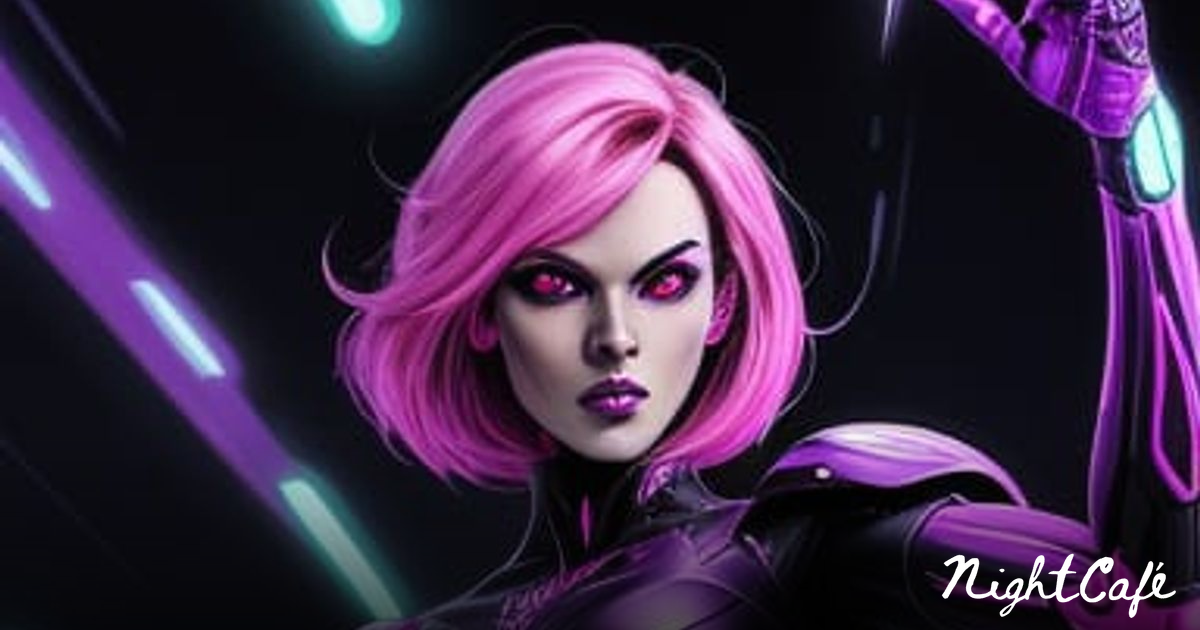 Earth 11's Brainiac - Female Brainiac Cyborg in Dark Lab, Co...