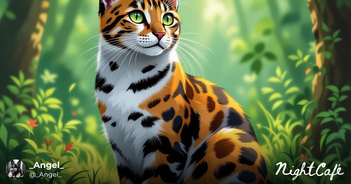 Leopard X Calico Cat Hybrid - Leopard Calico Hybrid in Lush...