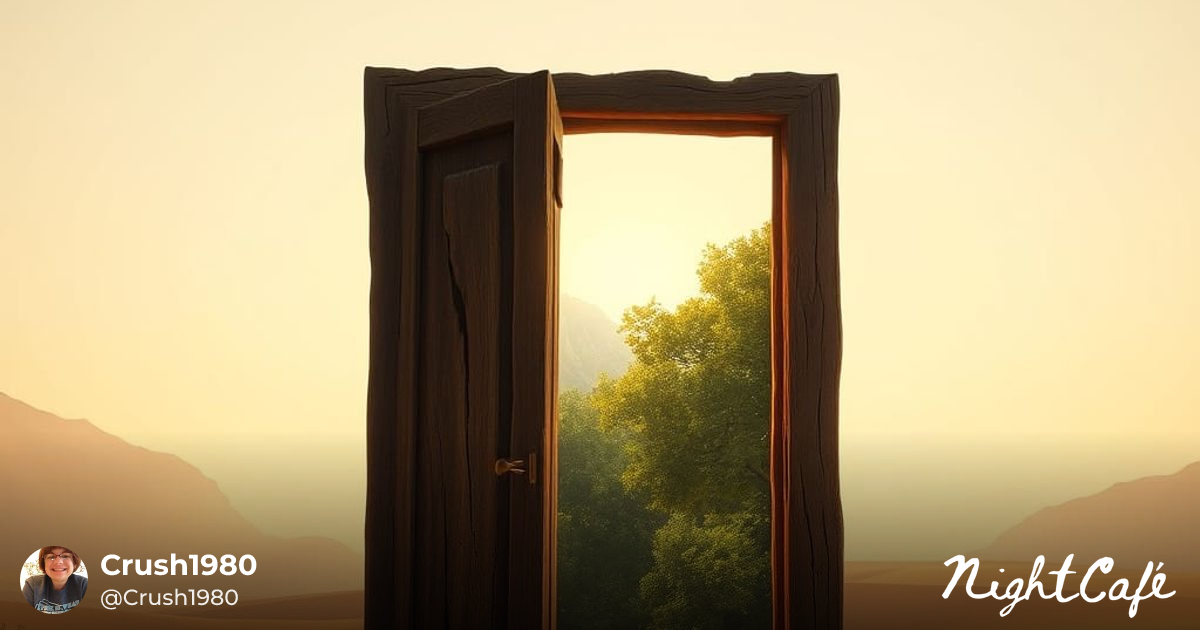 Desert Doorway Reveals Fantasy Forest - AI Art