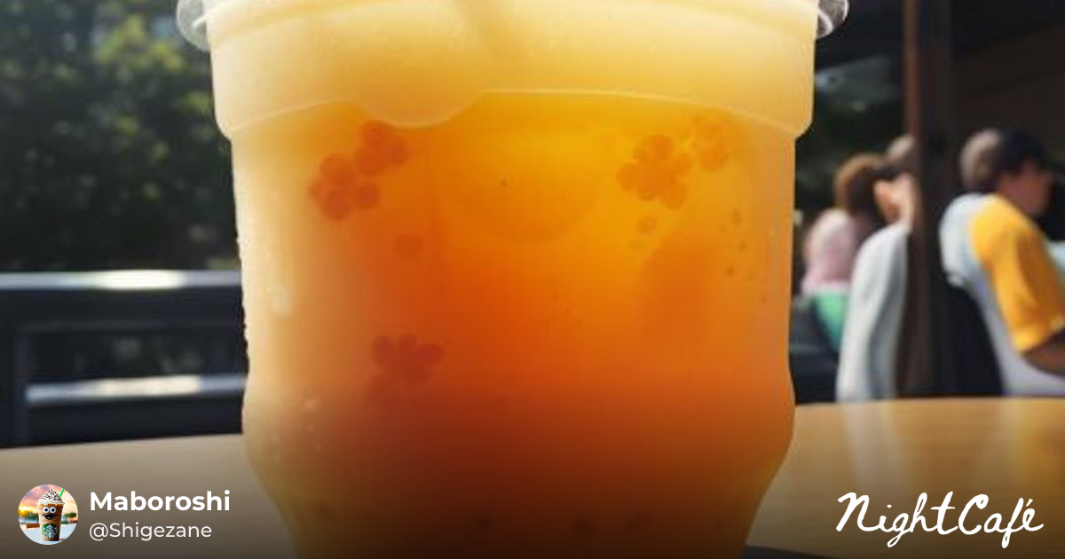 Peach boba tea - Peach Boba Tea in Divine Sunshine