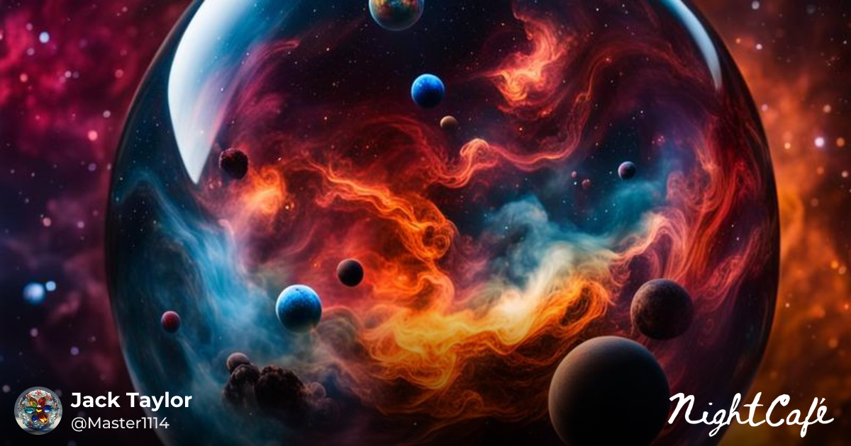 Universe Sphere - Colorful Universe Inside Glass Sphere
