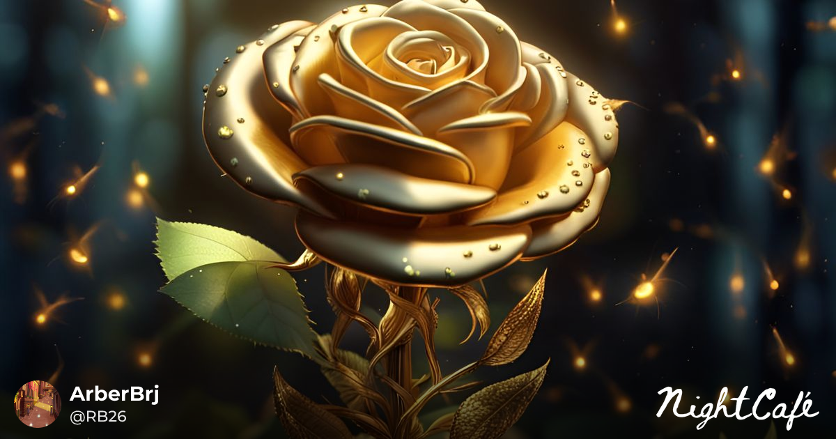 Last Rose Trophy - Golden Rose Trophy in Enchanted Forest