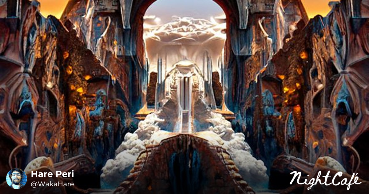 Stonepunk Portal to Cyberpunk World: Matte Paintin... - AI Art