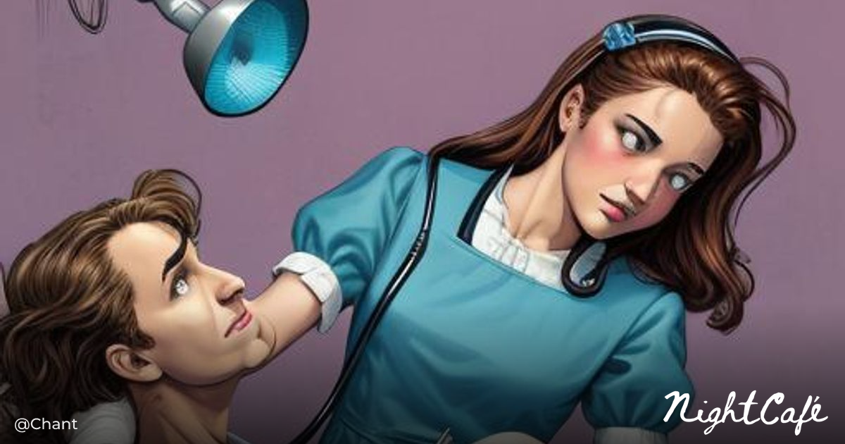 “Keep Still.” The flustered Sissy being given a permanent bodily hair ...