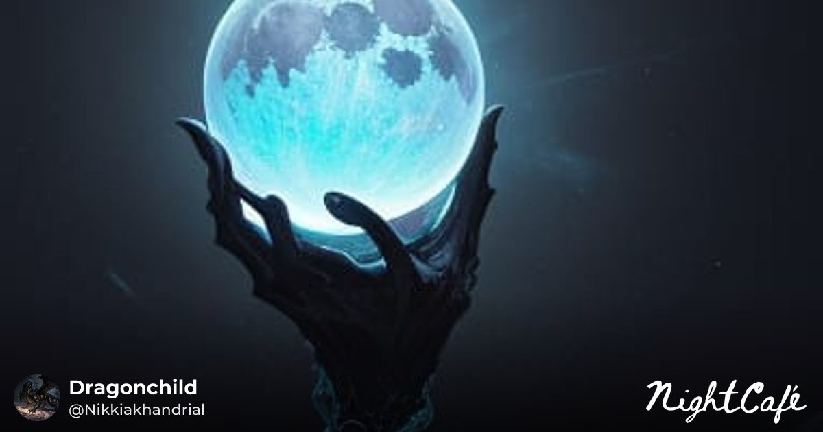 Moon's Tear - Glowing Moonstone Orb Fantasy Art