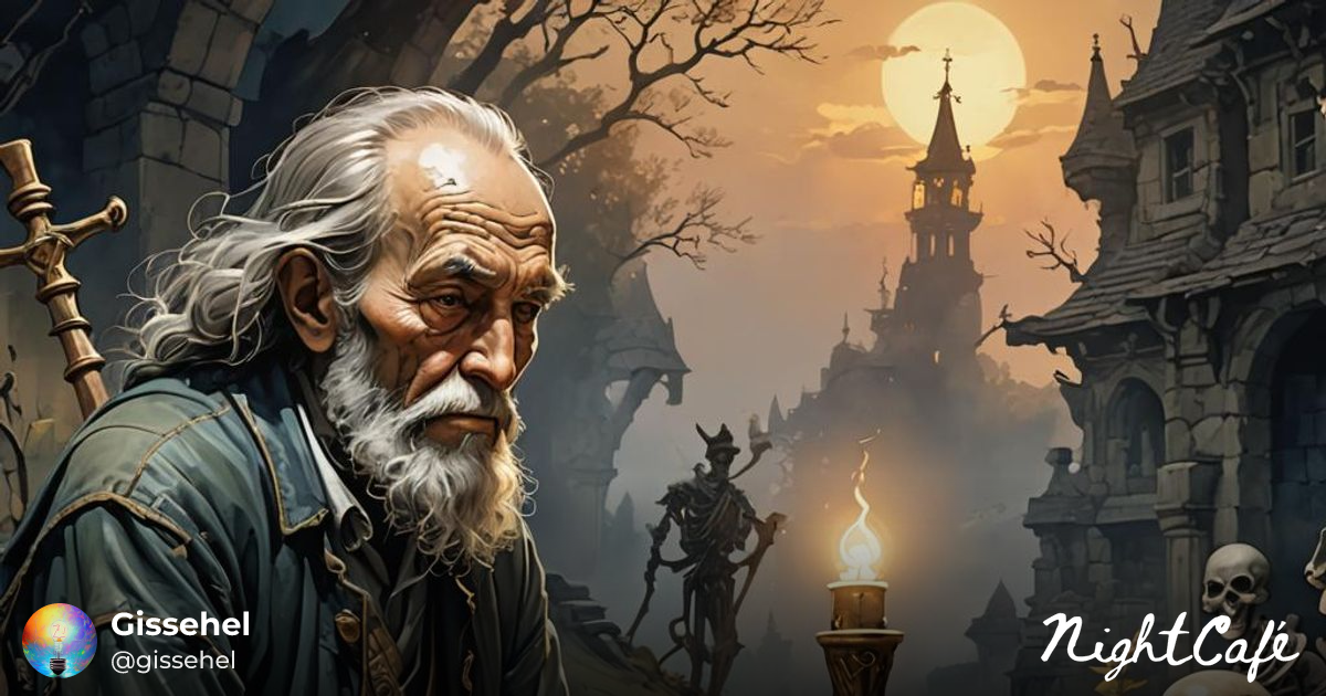 Chess with Death: A Watercolor Concept Art - AI Art