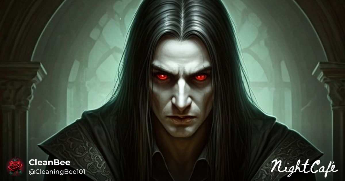 A brooding vampire alchemist with long, tangled bl... - AI Art