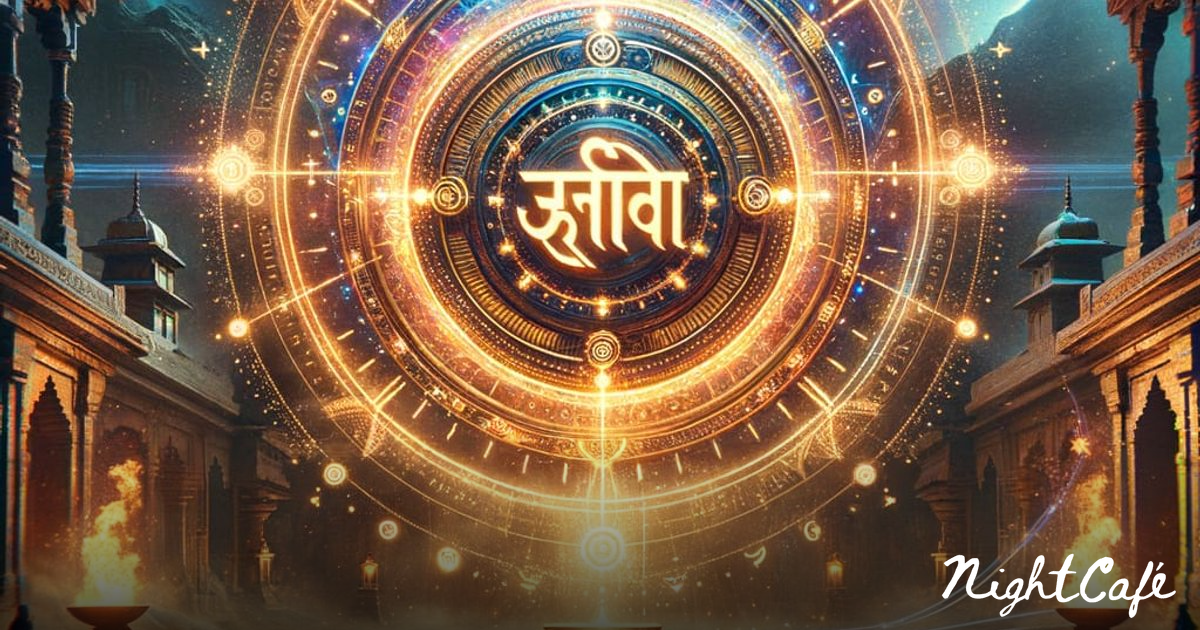Cinematic Logo with 'ARYAVARTA' in Gold and Crimso... - AI Art
