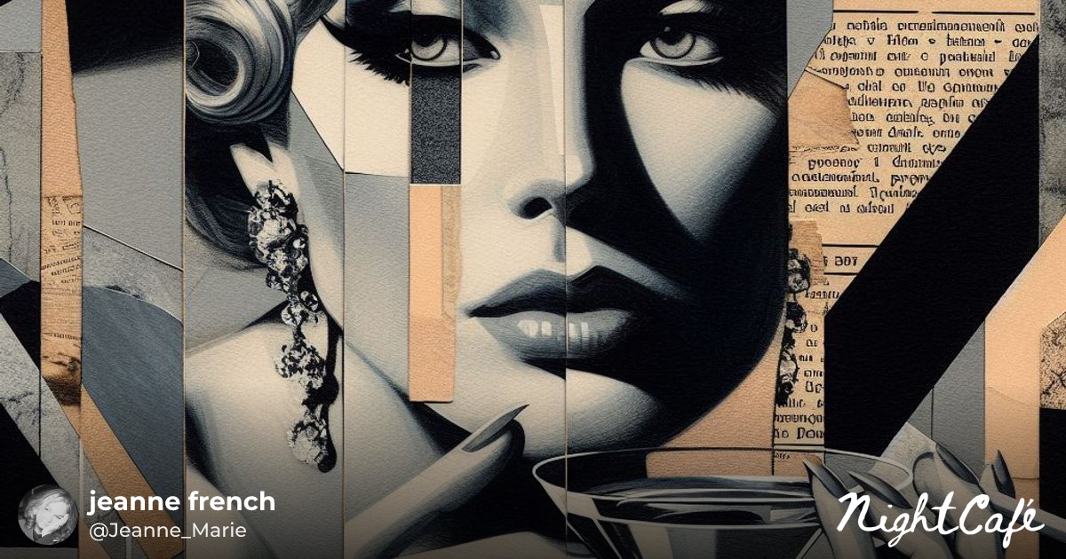 Mixed Media Abstract Glam Portrait 04