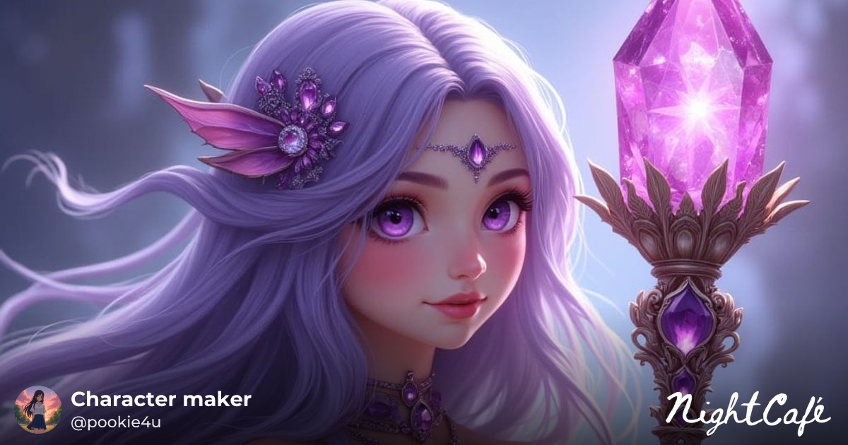 crystal the gem fairy - Gem Fairy with Crystal Staff in Art ...