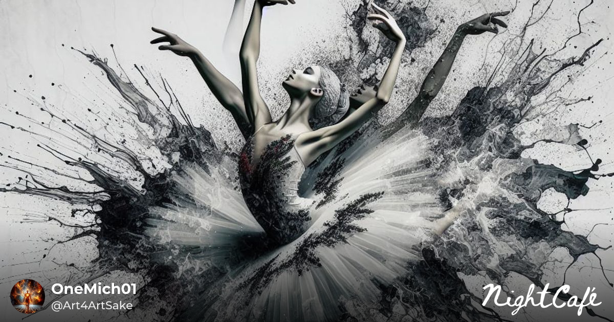 Splatter dancer - Ballet Dancer in Splash Art Style on Crack...