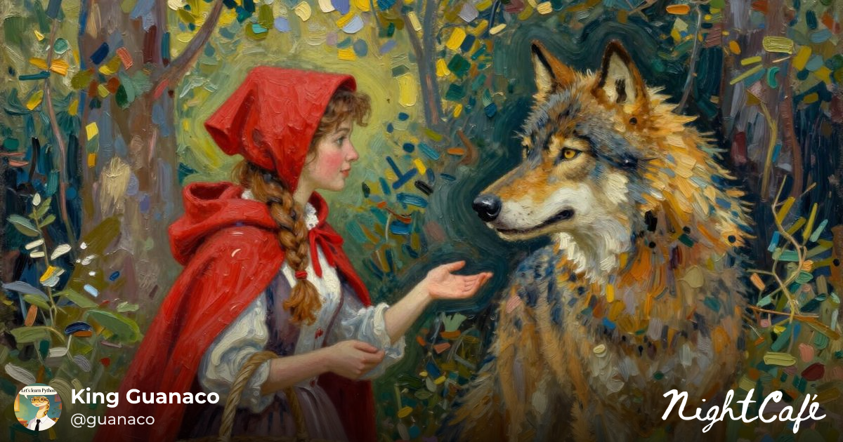 Red and the wolf - Little Red Riding Hood and Friendly Wolf ...