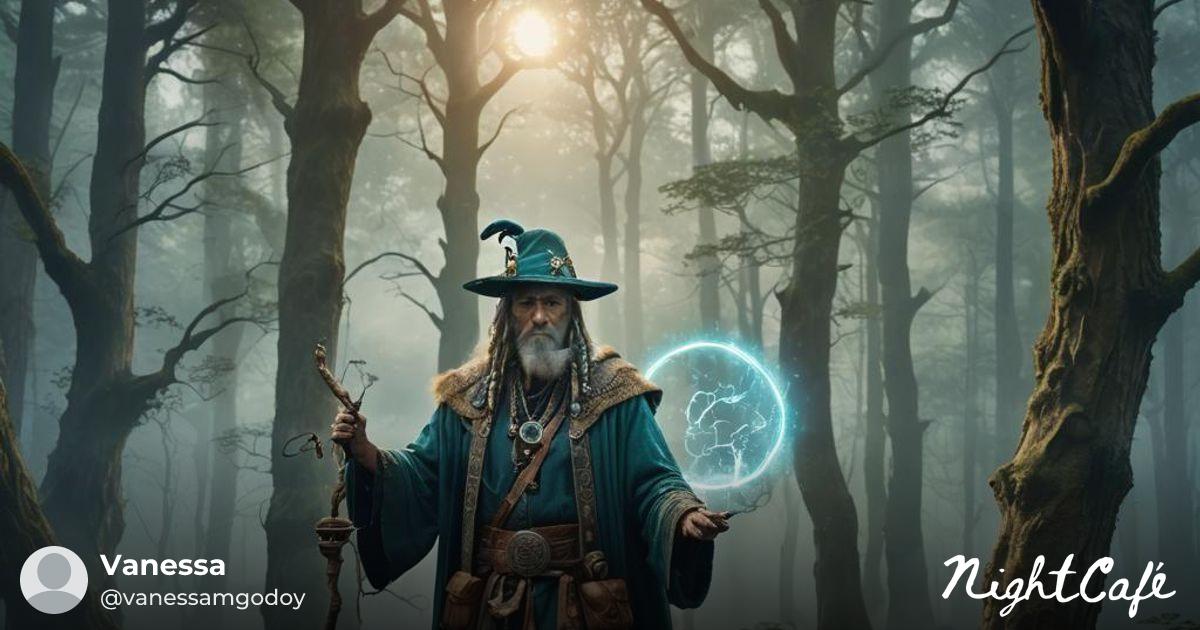 The water element - Norse Shaman Making Potions: Fantasy Con...