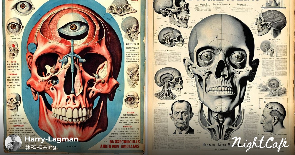 Vintage Magazine Cover: Homunculus Anatomy Diagram... - AI Art