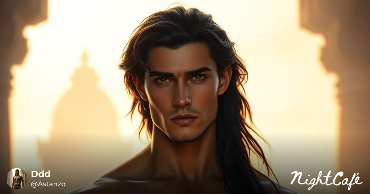 Chiseled Greek Prince in Indian Evening Light - AI Art