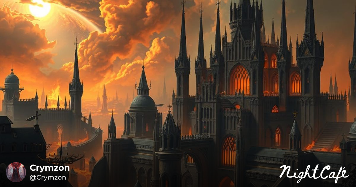 The city of brass - Dark Fantasy Metropolis Amidst Lava and ...