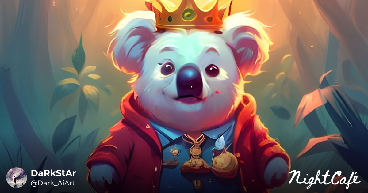 Garlic King Koala - SDXL - Garlic Crowned Koala King in Chib...