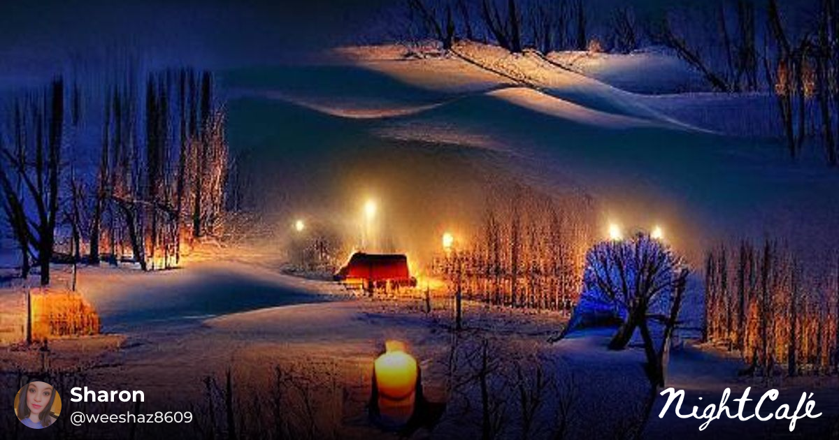 Winters night - Peaceful Winter Night Scene
